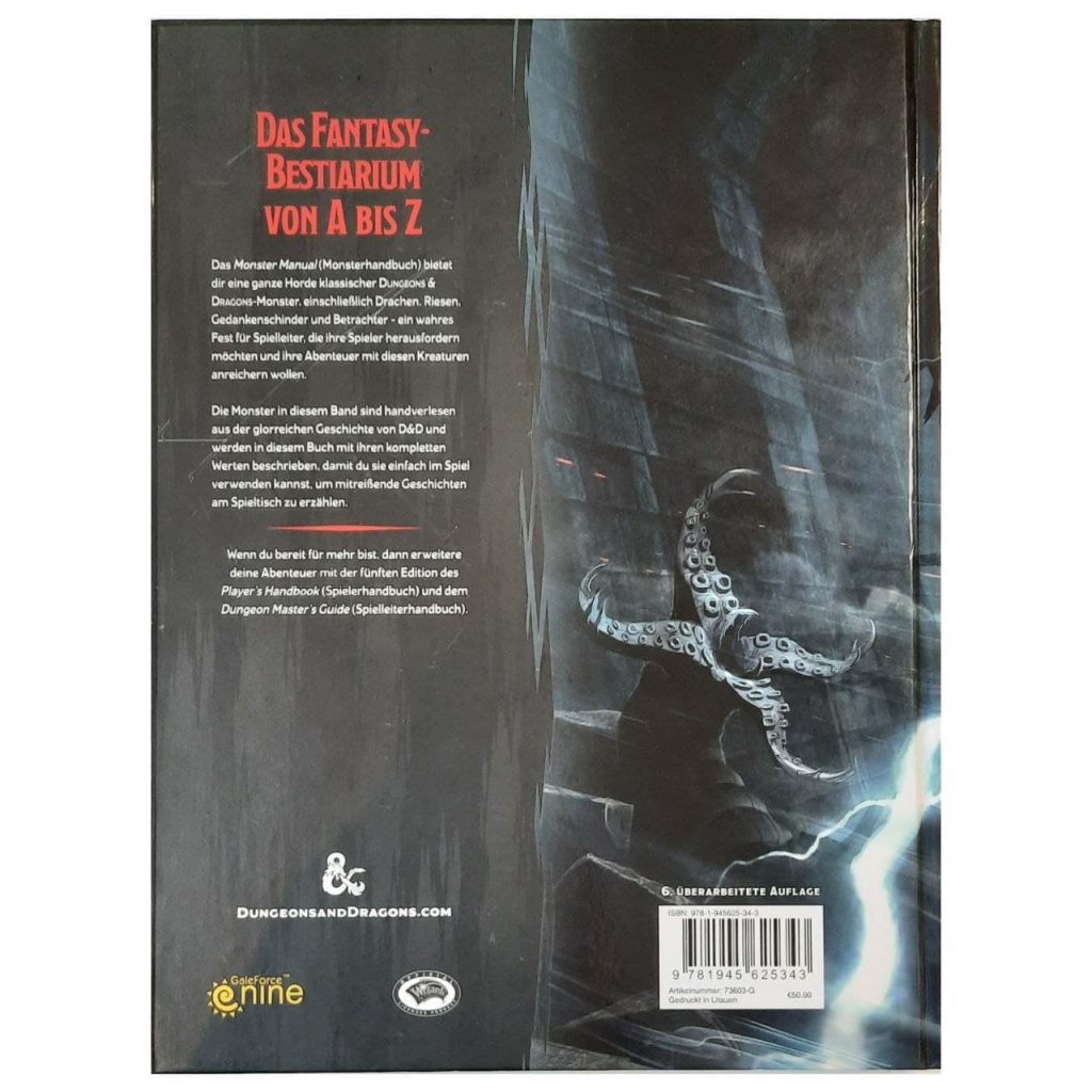 Dungeons & Dragons: Monster Manual – Monsterhandbuch Deutsch fünfte ...